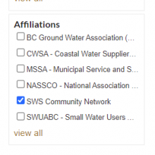 SWS Community Network - Landing Page - Canadian Water Directory